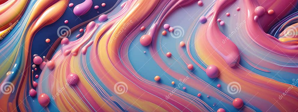 Surreal Fluidity with Floating Spheres Stock Illustration ...