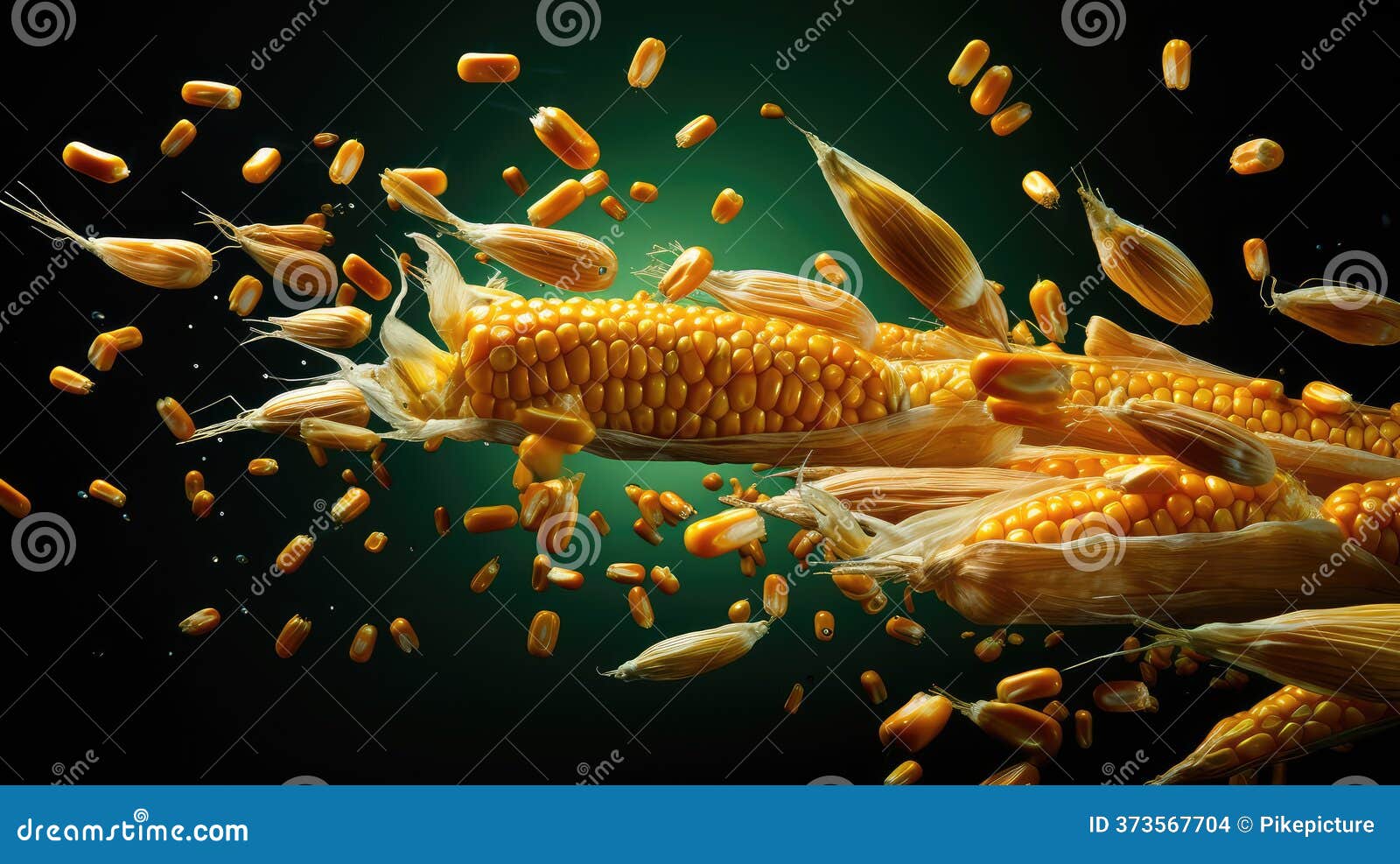 Flying Corn Seeds Clipart On White Background Royalty-Free Cartoon ...