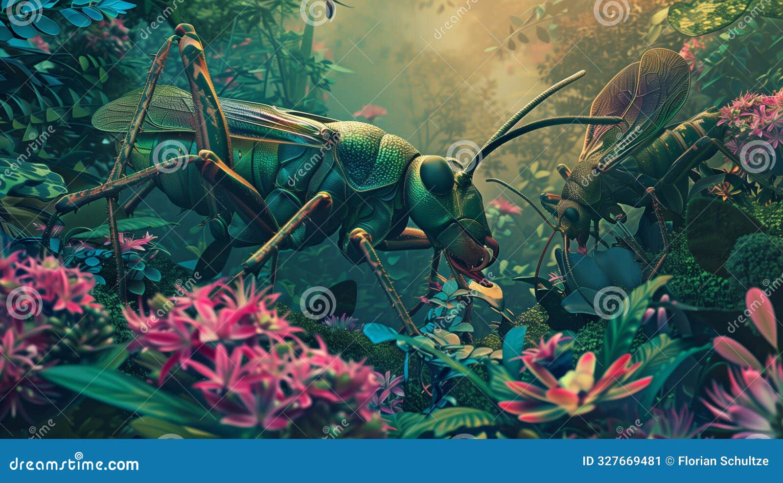 Giant Insects And The City Stock Photography | CartoonDealer.com #85193498