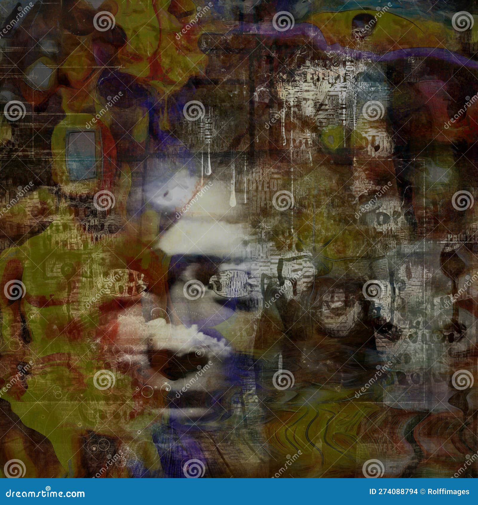 Surreal ghost mask stock illustration. Illustration of soul - 274088794