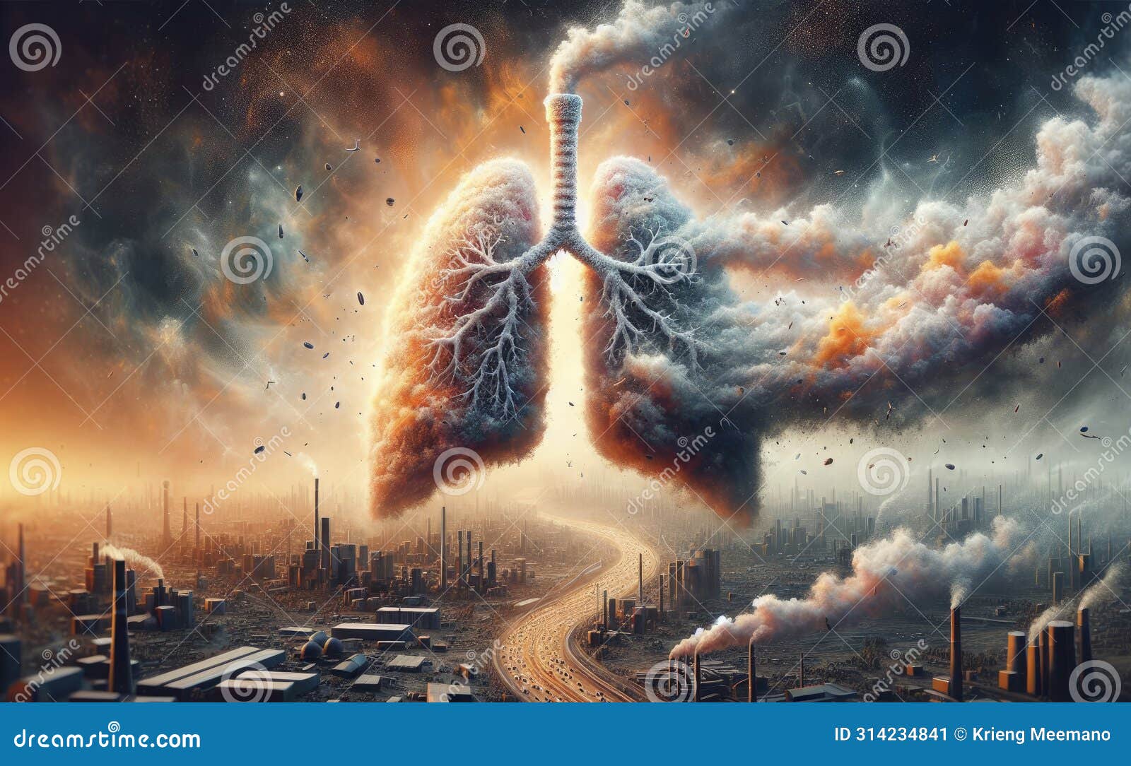 Surreal, Ghostly Visualization of Airborne Pollutants Coalescing into ...