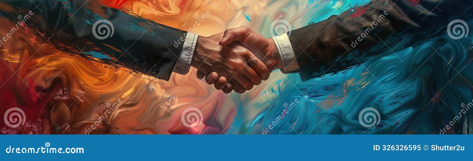 A Surreal Handshake Bridging Two Different Dimensions Sealing a Pact of ...