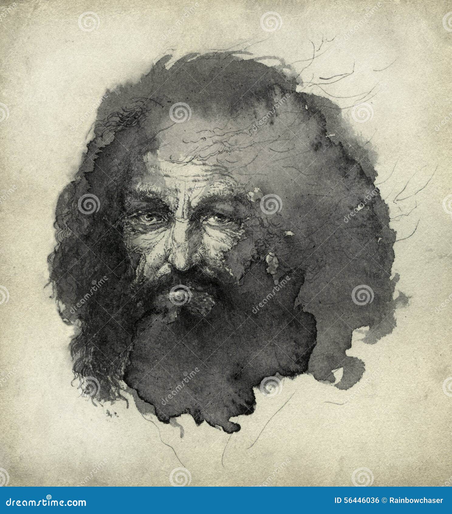 Surreal head stock illustration. Illustration of surrealism - 56446036