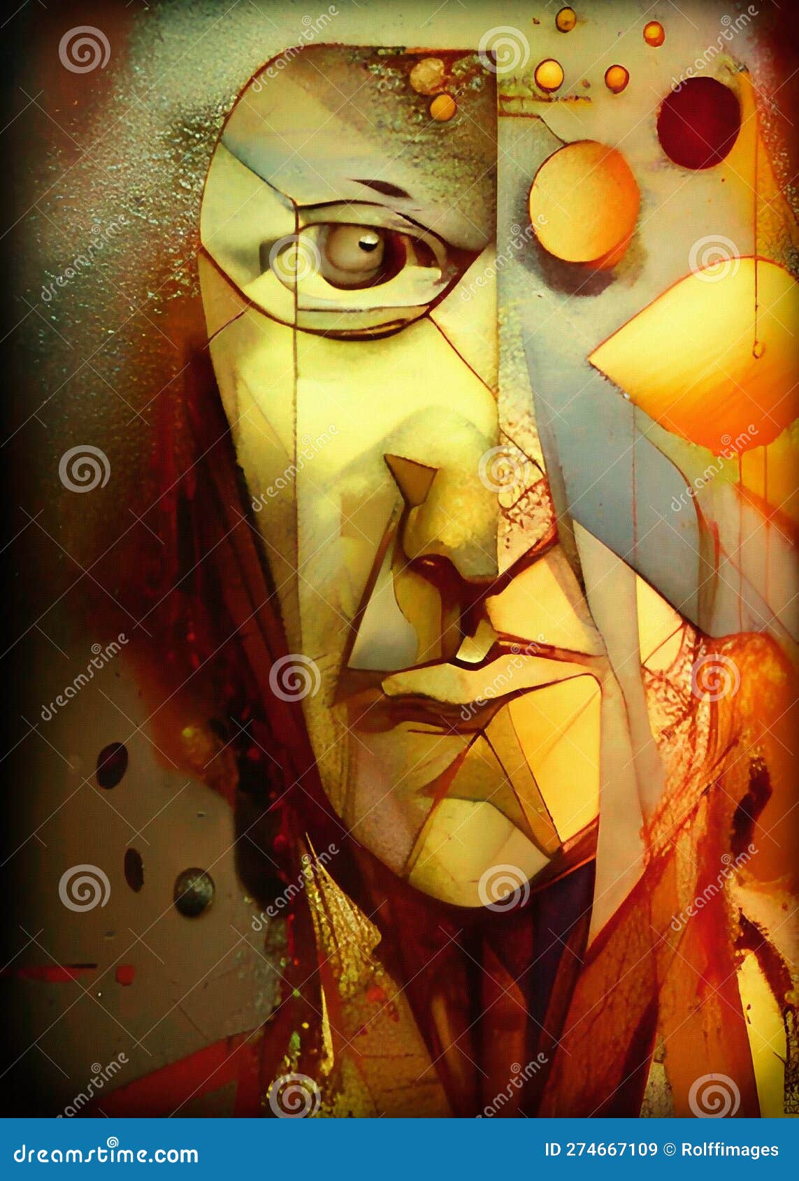 Surreal human portrait stock illustration. Illustration of minimalist ...