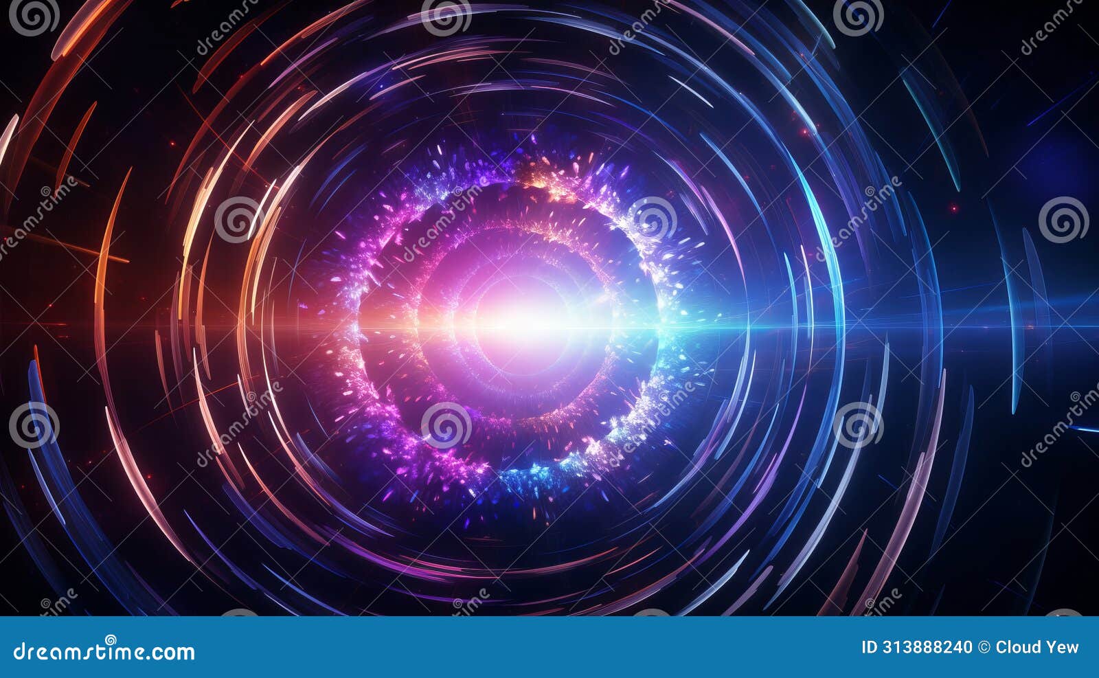 A Surreal Hyper Space Portal with Celestial Phenomena Stock ...