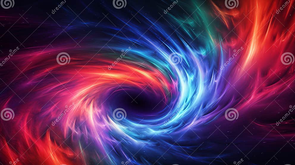 Surreal Hyper Space Vortex with Pulsating Cosmic Forces Stock ...