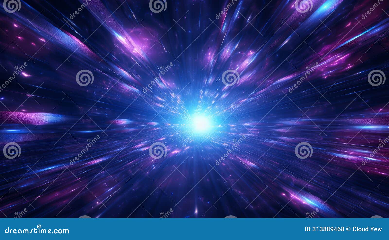 Surreal Hyper Space Warp in an Interstellar Realm Stock Illustration ...