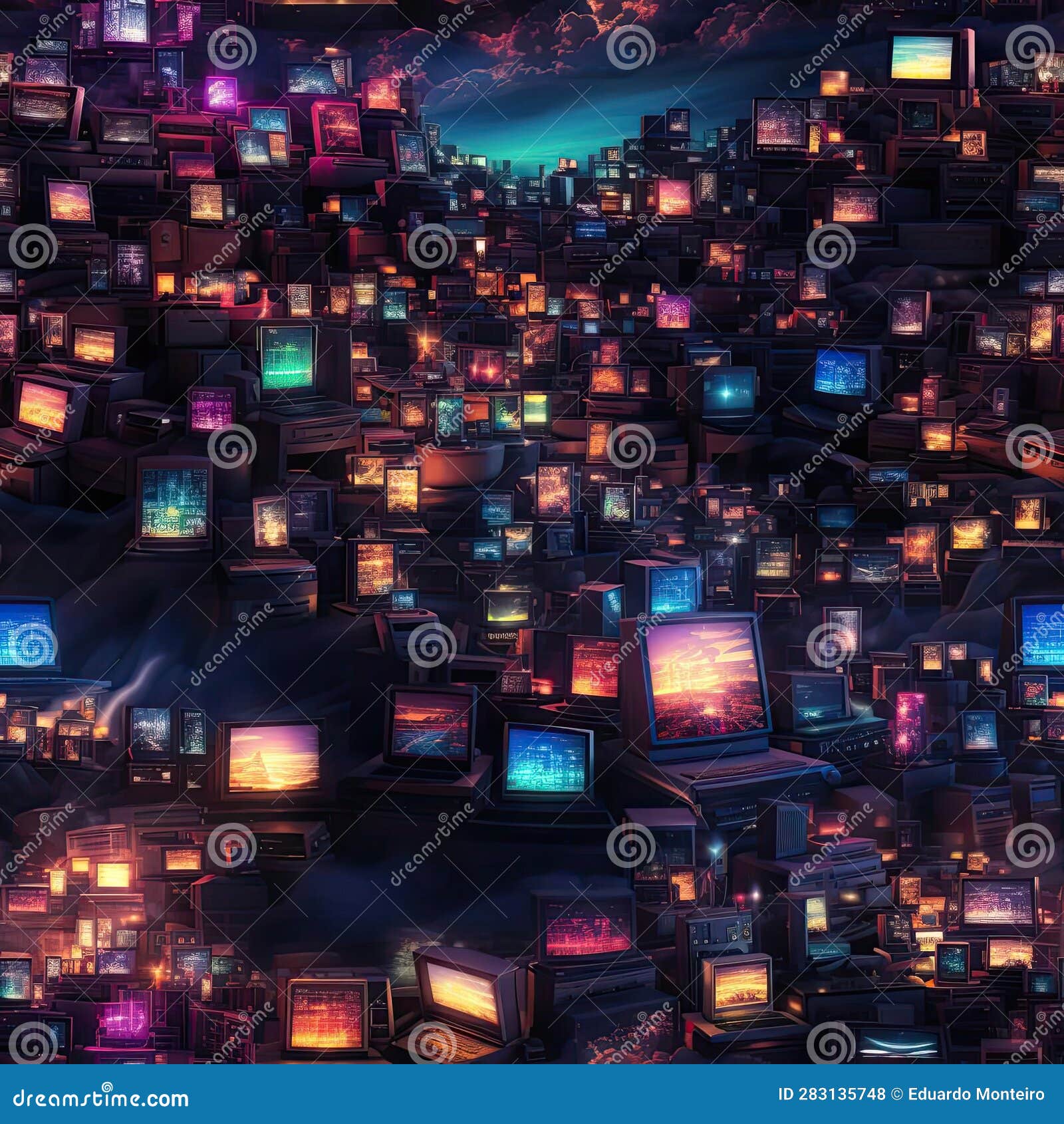 Crowded Cityscapes Stock Illustrations – 3 Crowded Cityscapes Stock ...