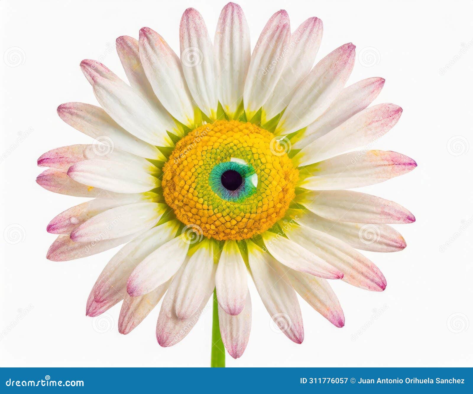 Surreal Image of a Daisy with an Eye in the Center Stock Illustration ...