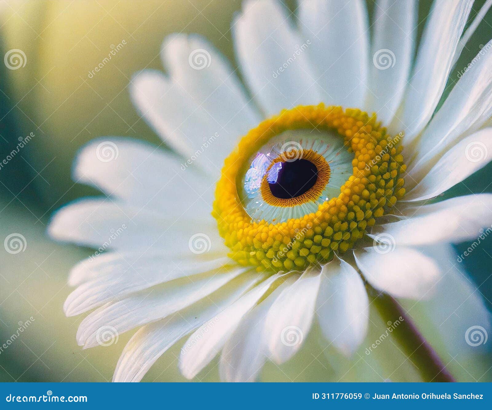 Surreal Image of a Daisy with an Eye in the Center Stock Illustration ...
