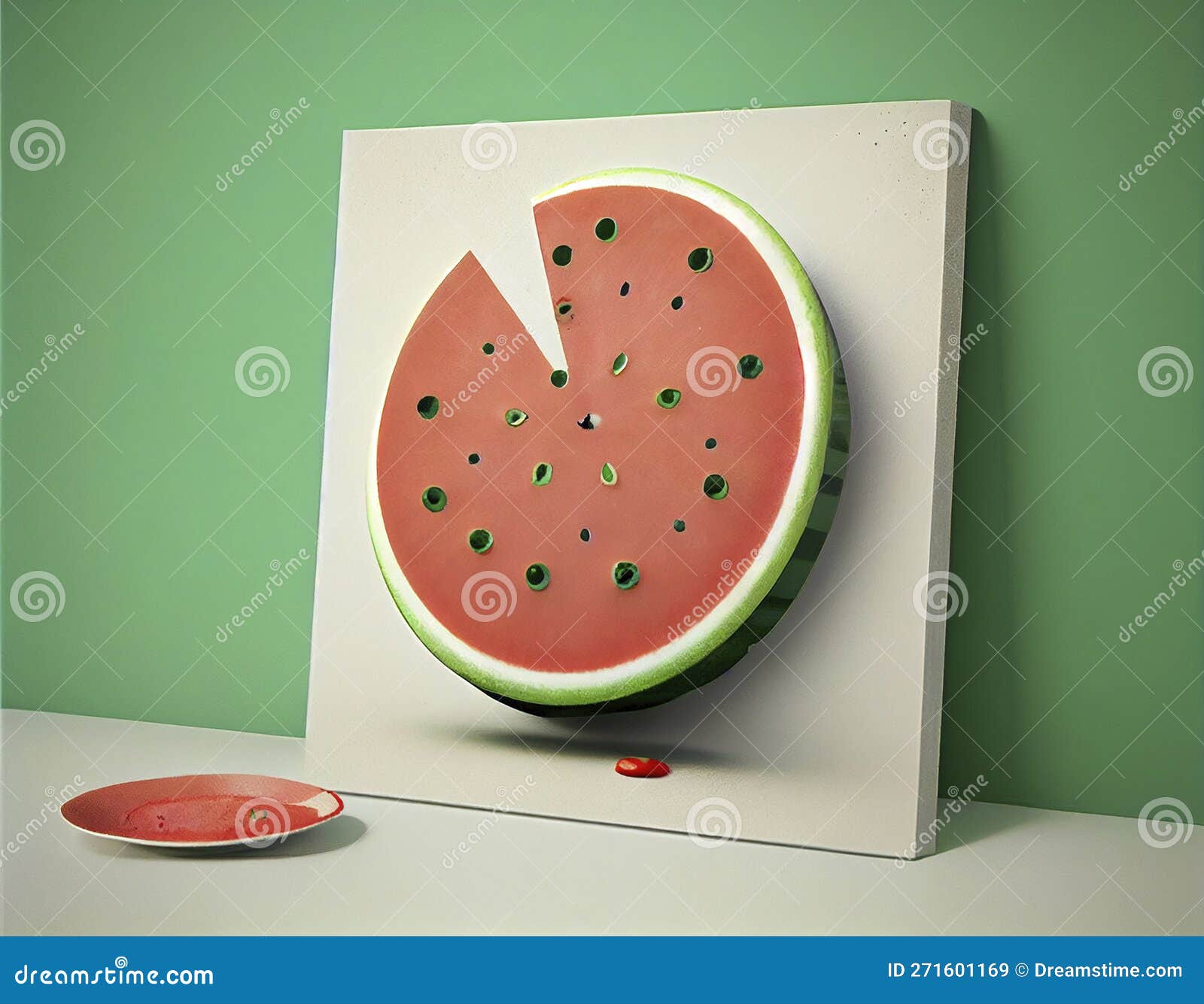 Surreal Image of Watermelon Image, Generative AI Stock Illustration ...