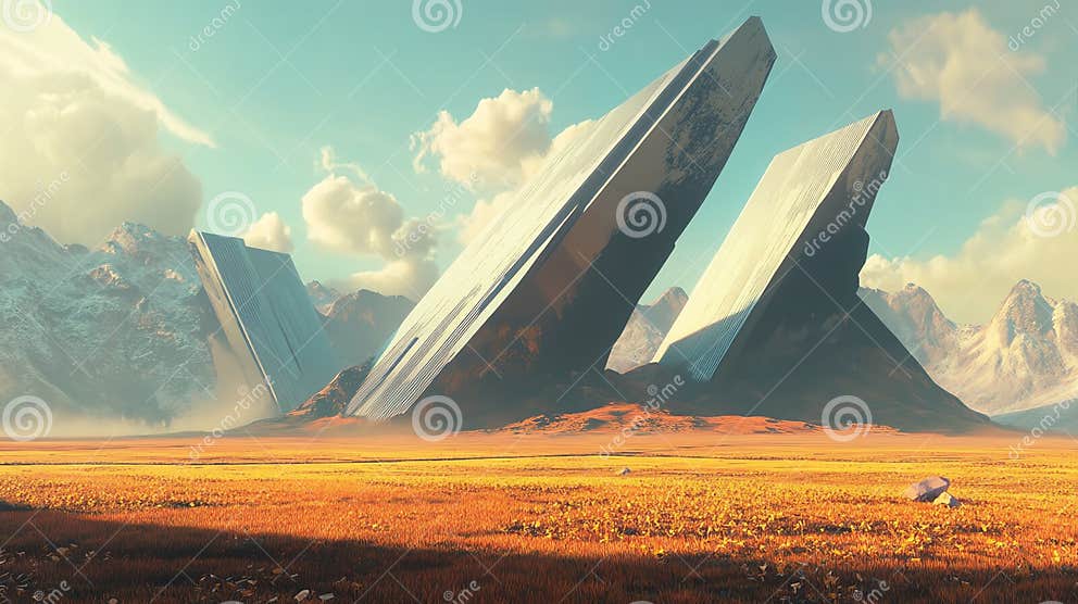 A Surreal, Immersive Landscape Where Flat, 2D Fields Stretch Out in ...