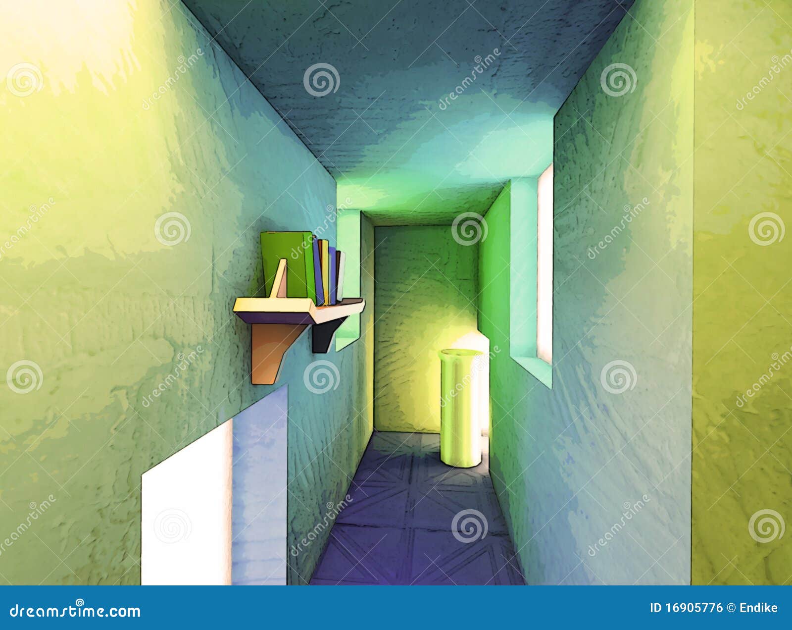 Surreal impressionist room stock illustration. Illustration of ...