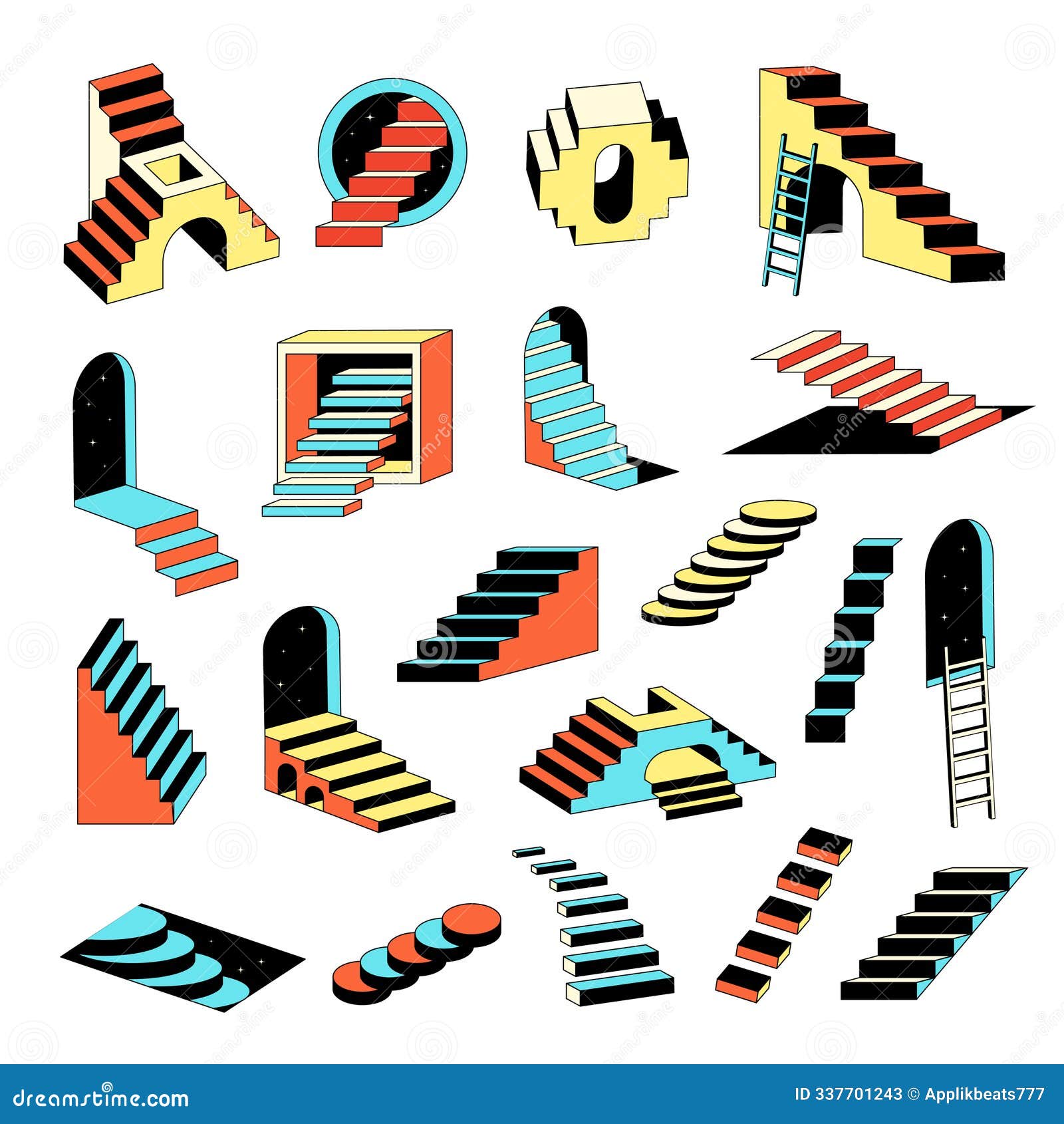 Surreal Ladders. Mystery Stairways, Dreamy Stairwells And Abstract ...