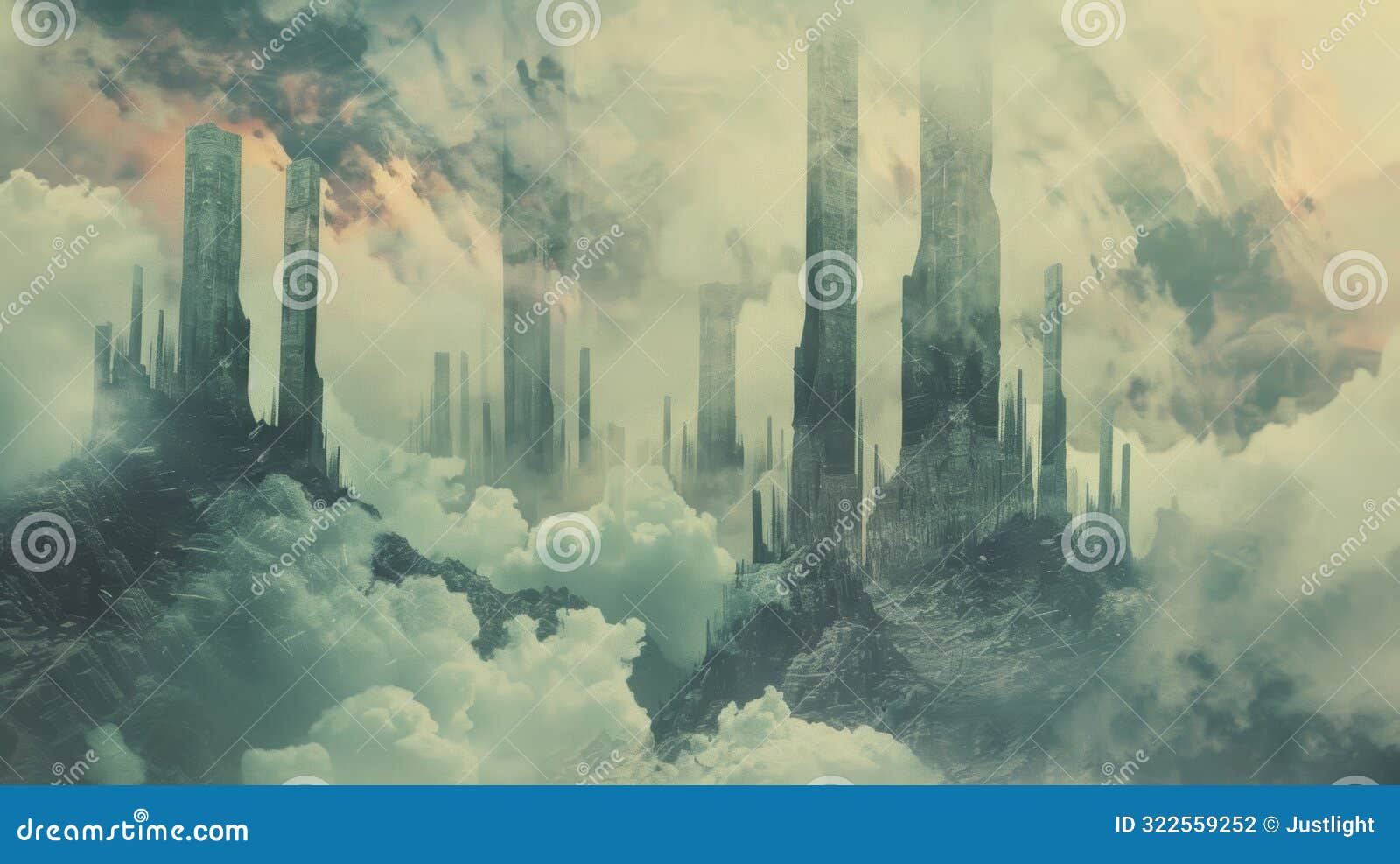 A Surreal Landscape Featuring Towering Structures Made of Planck Length ...