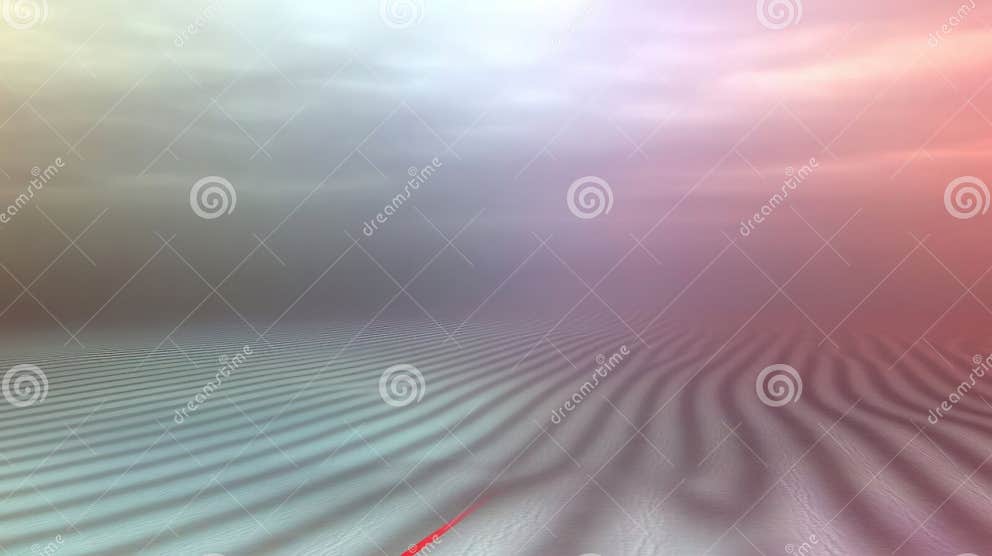 A Surreal Landscape with Soft Gradients and Wavy Patterns on the Ground ...