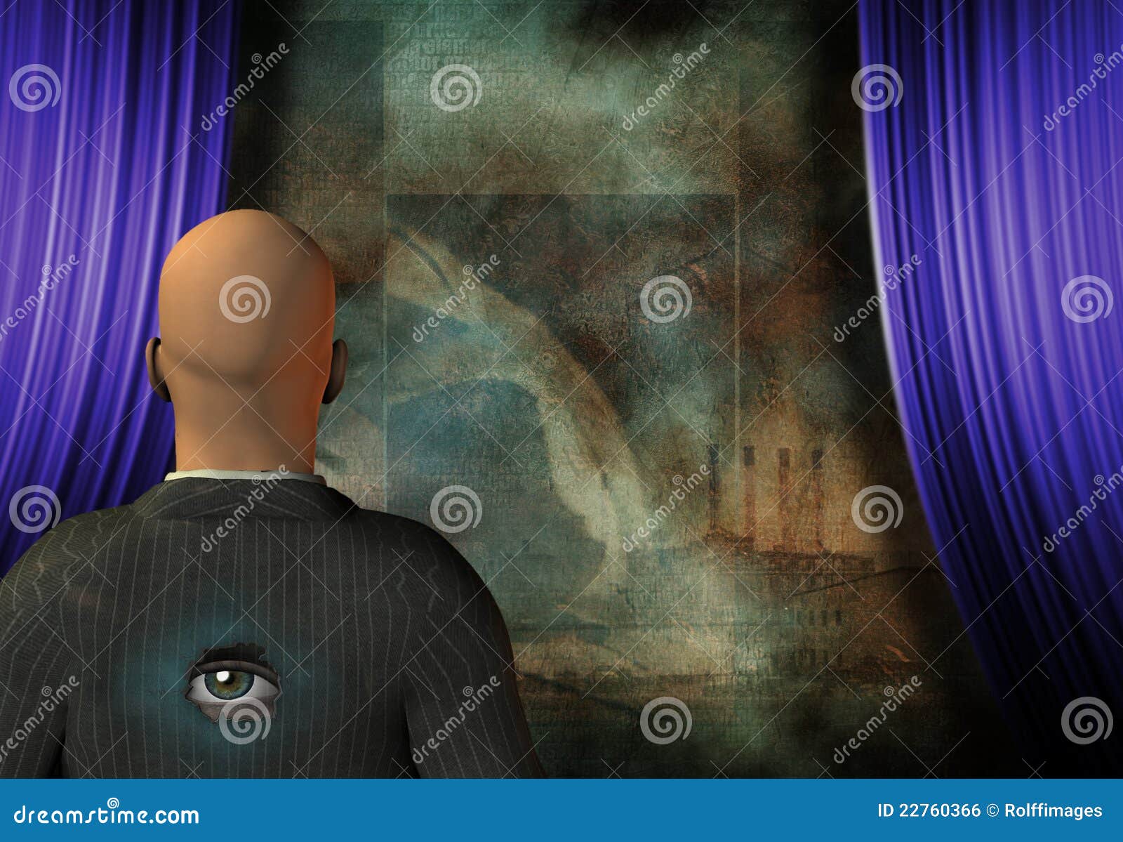 Surreal Man stock illustration. Illustration of textured - 22760366