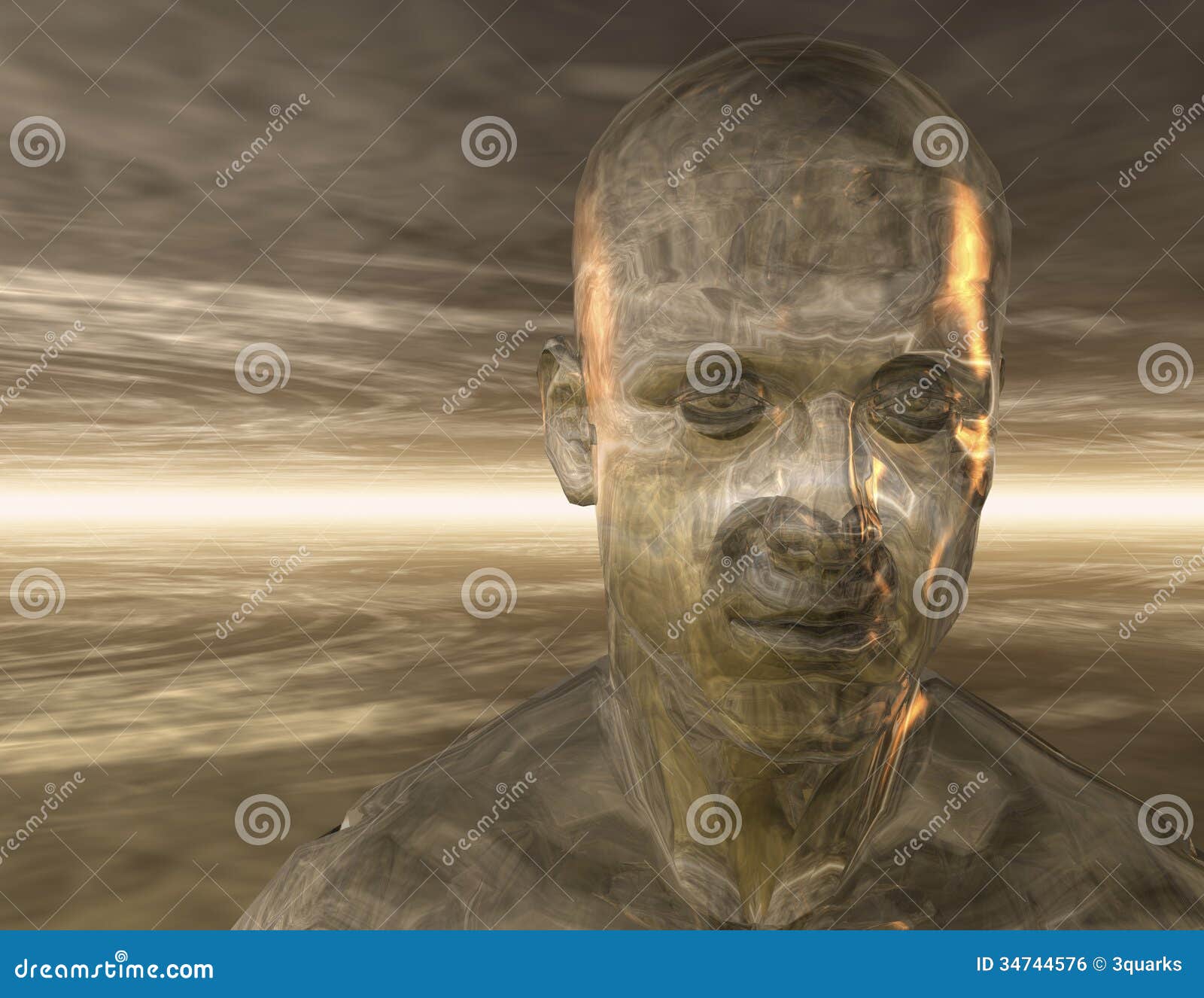 Surreal Man stock illustration. Illustration of future - 34744576