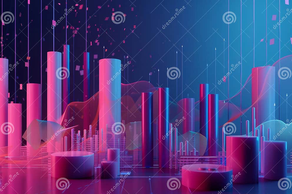 Surreal Marketing Analytics Presentation. Stock Illustration - Illustration of data, chart ...