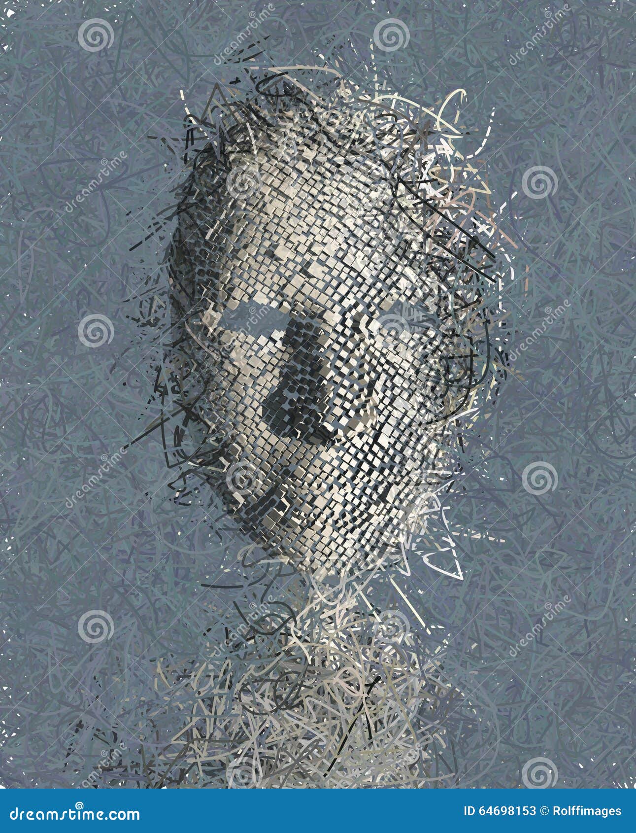 Surreal Mask stock illustration. Illustration of creative - 64698153