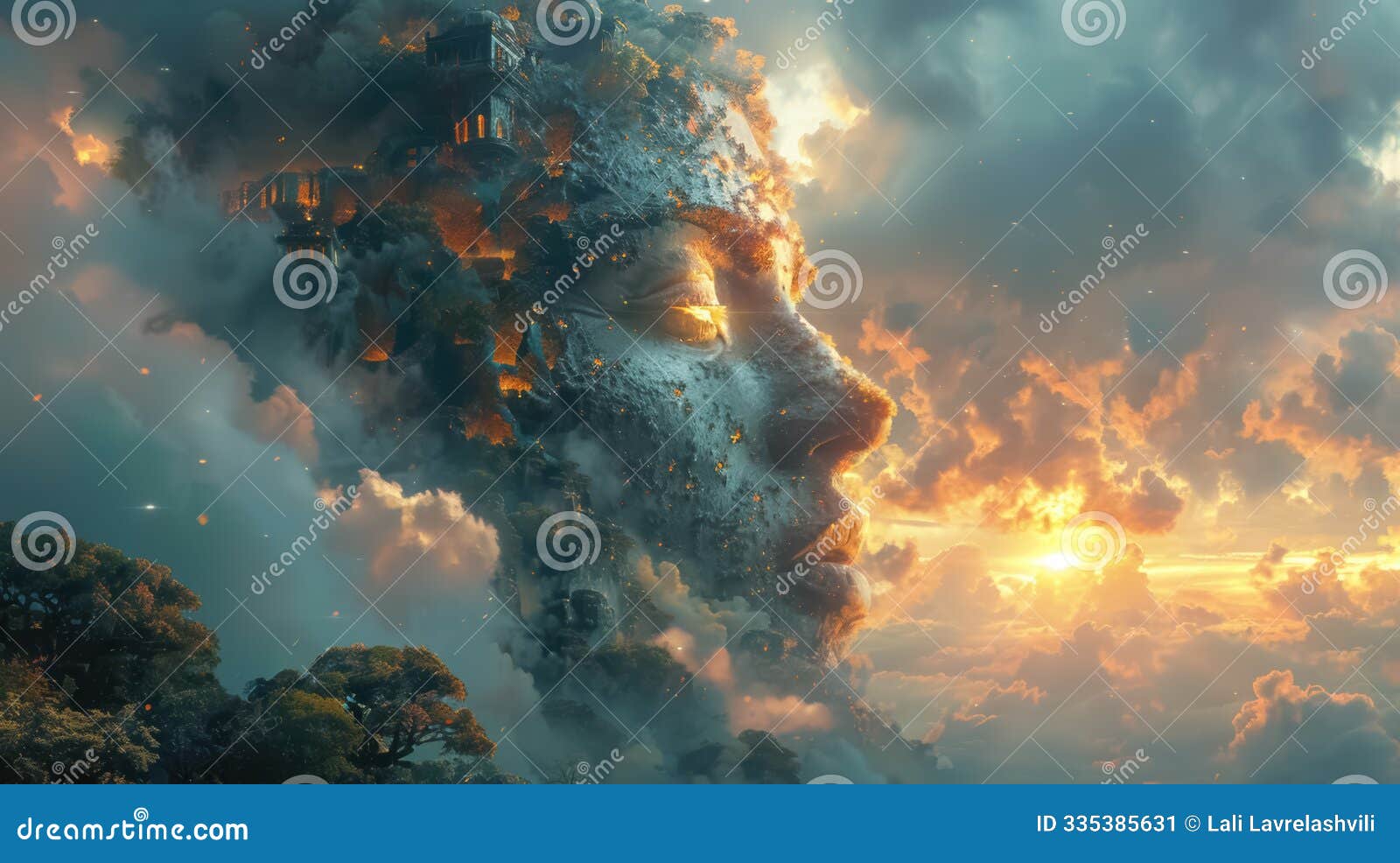 Surreal Mystical Fantasy Artwork. Impossible Art Stock Illustration ...