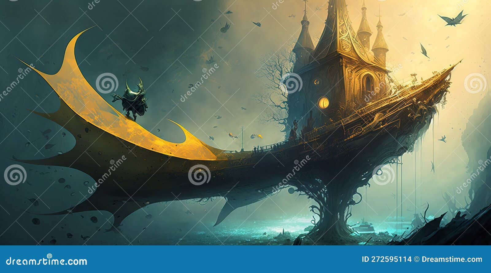 Surreal Mystical Fantasy Artwork. Impossible Art Stock Illustration ...