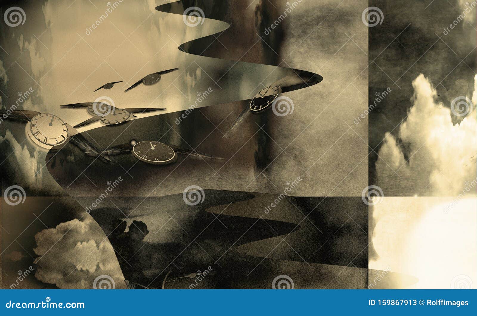 Flow of time stock illustration. Illustration of colors - 159867913