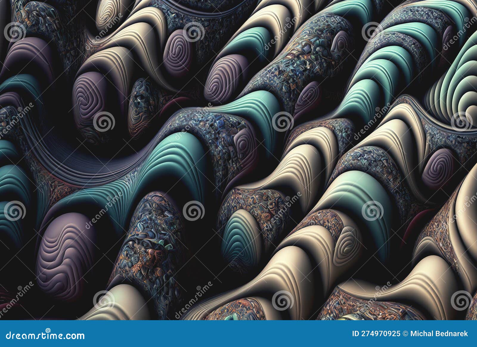 Surreal Pattern Background in Vintage Style. Generative AI Stock ...