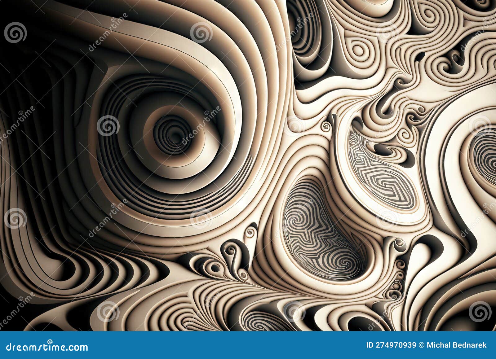 Surreal Pattern Background in Vintage Style. Generative AI Stock ...