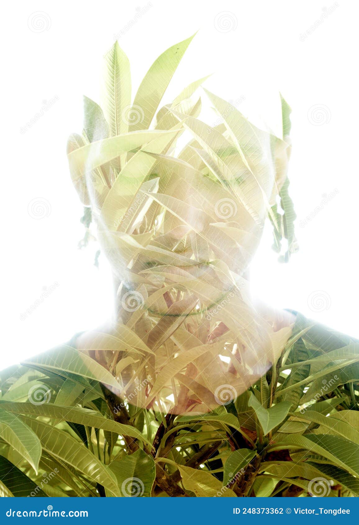 Surreal Portrait of a Man in a Contemplative State Stock Photo - Image ...