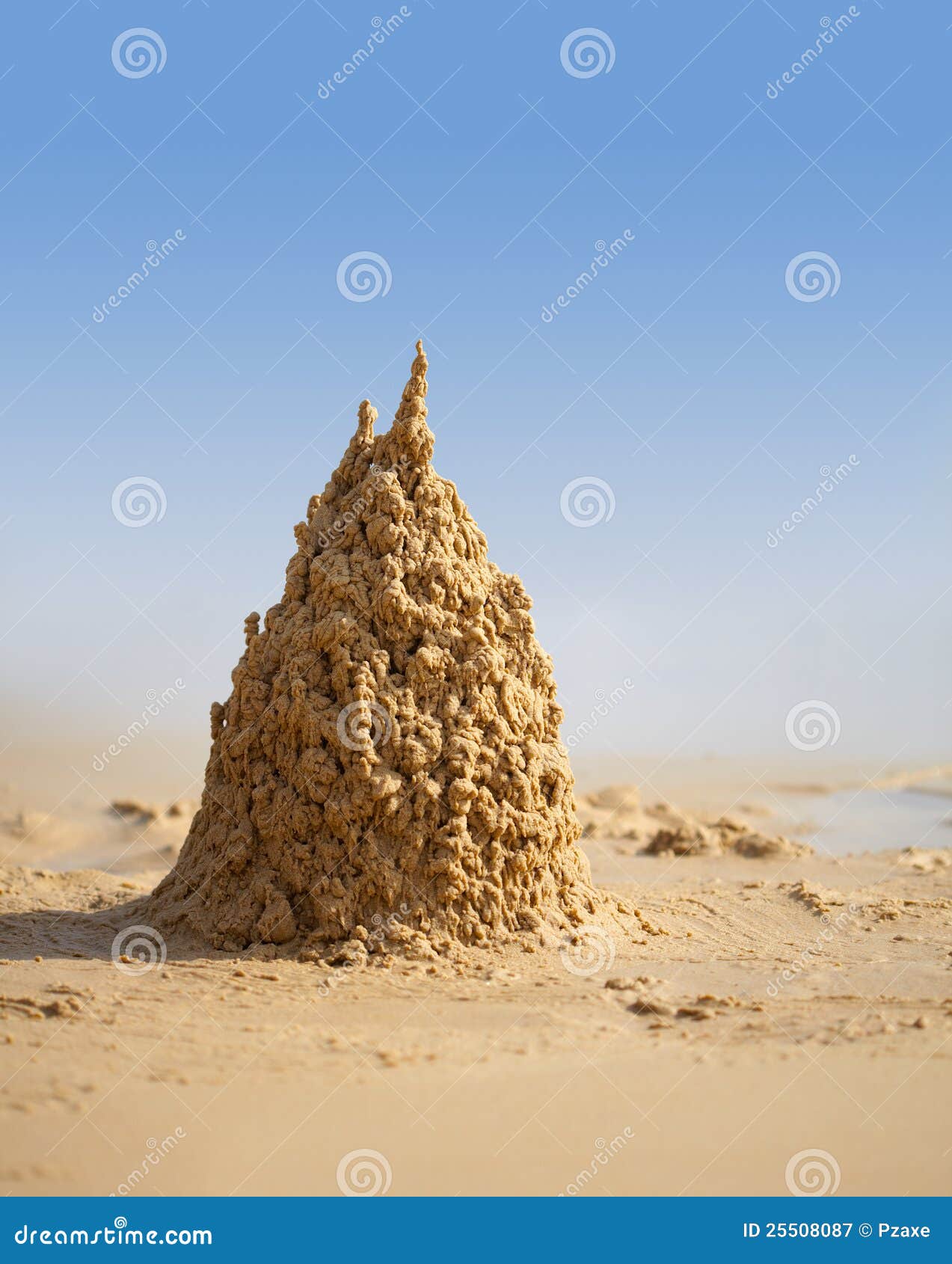 Surreal Sand Castle on Beach Stock Image - Image of sand, bank: 25508087