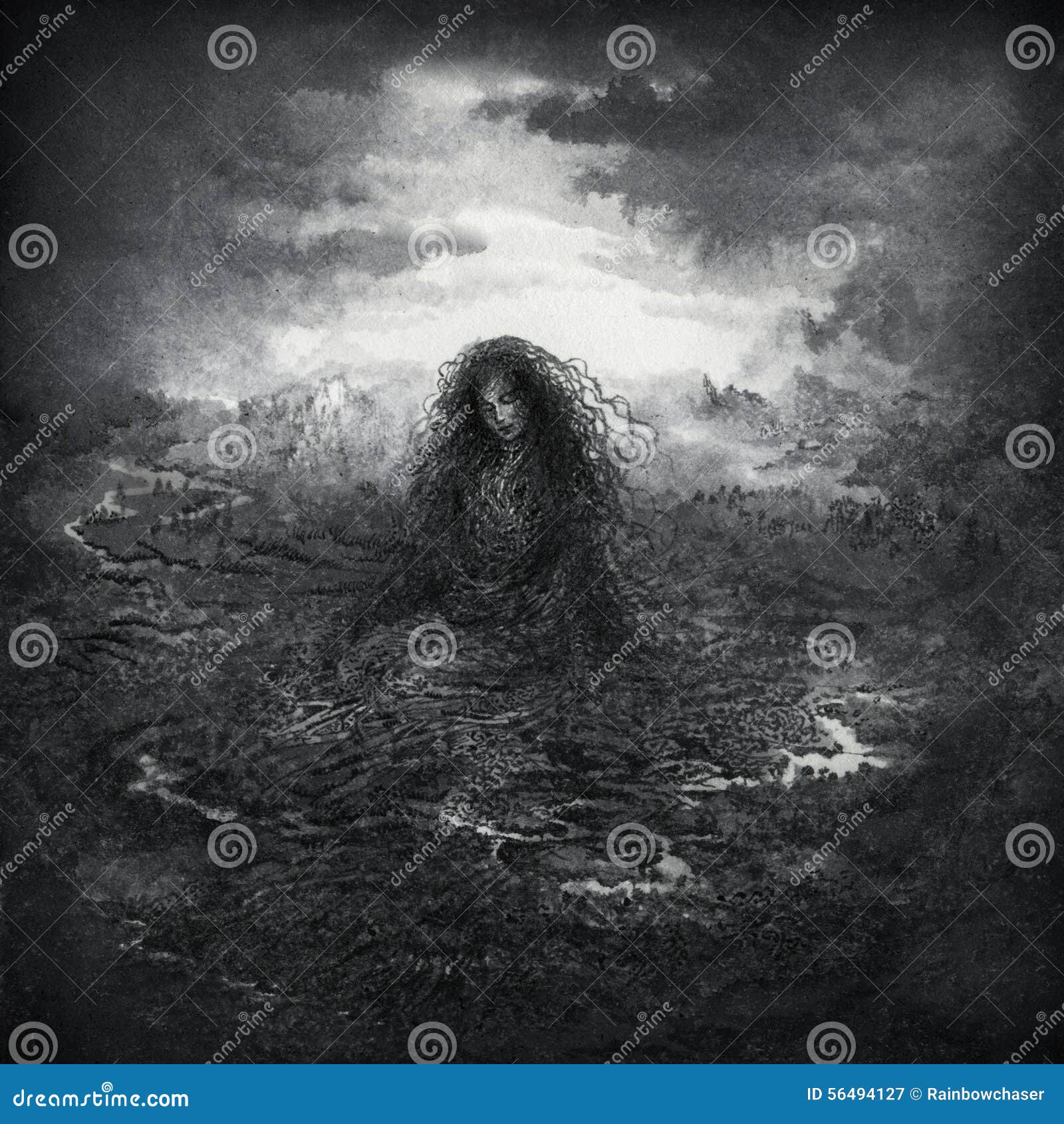 Surreal scene stock image. Image of imagination, mist - 56494127