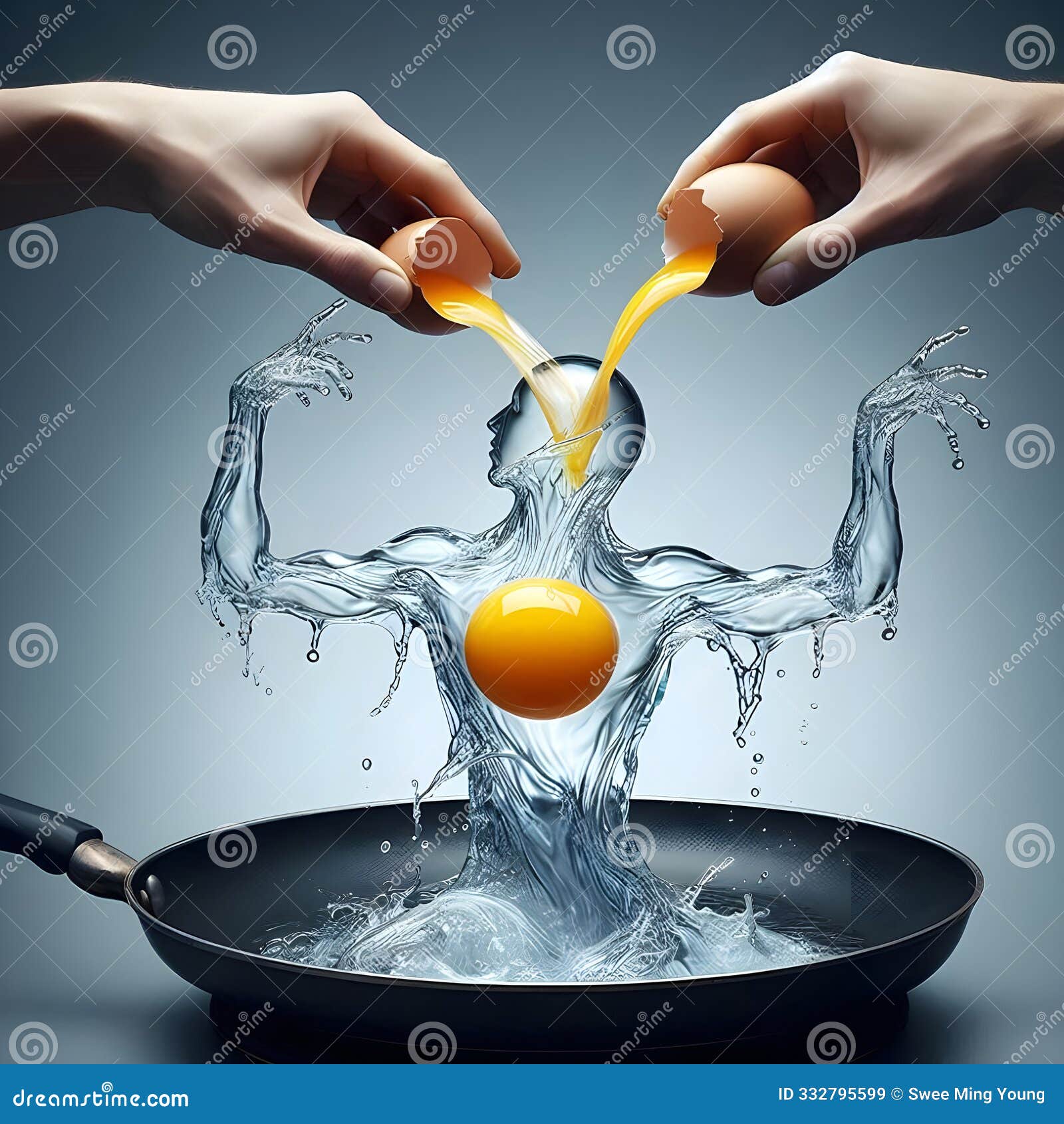 A Surreal Scene of Human-like Figure Forming in the Pan from the ...