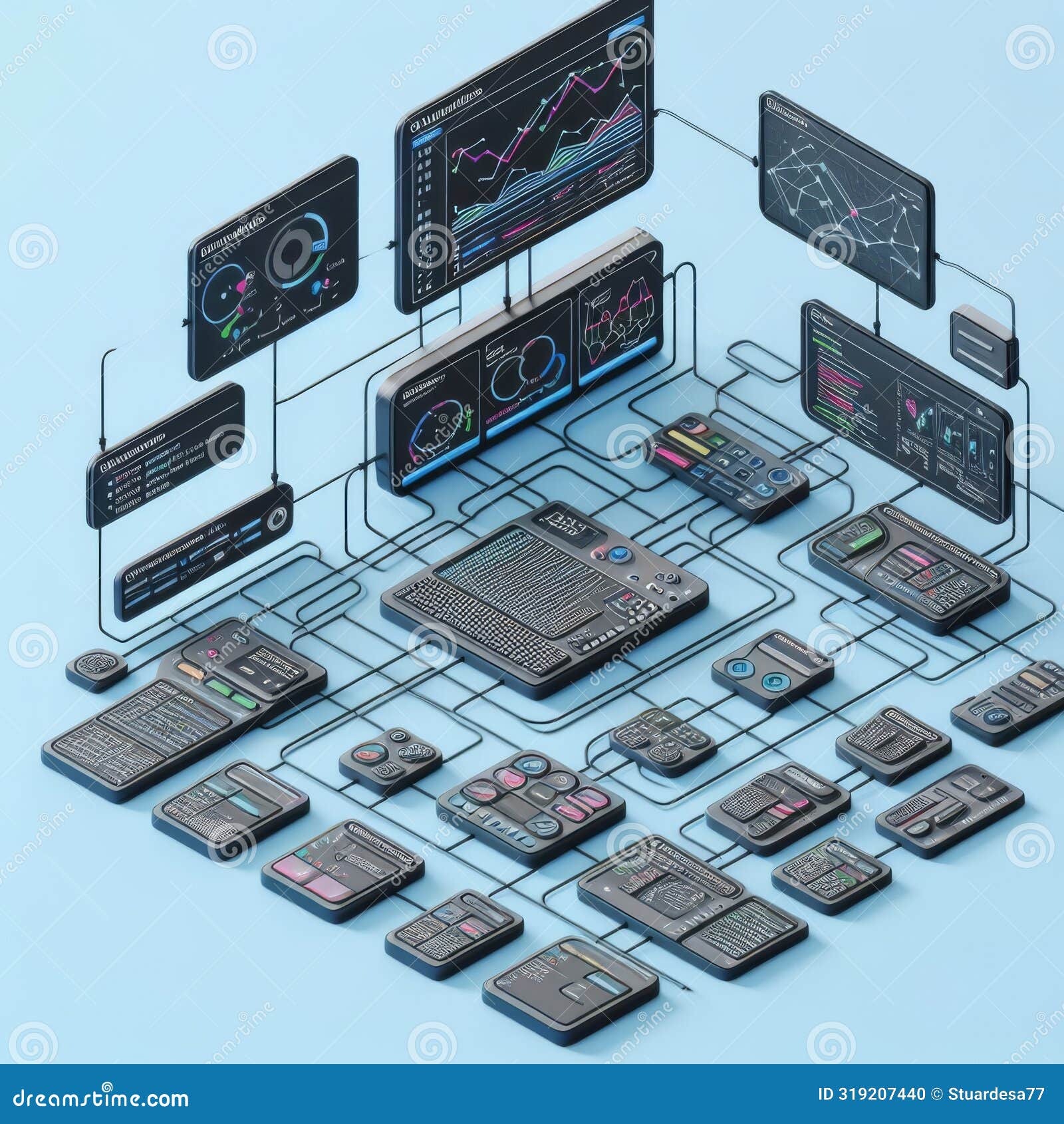 Surreal Split Reality of Man and Robot Stock Photo - Image of people ...