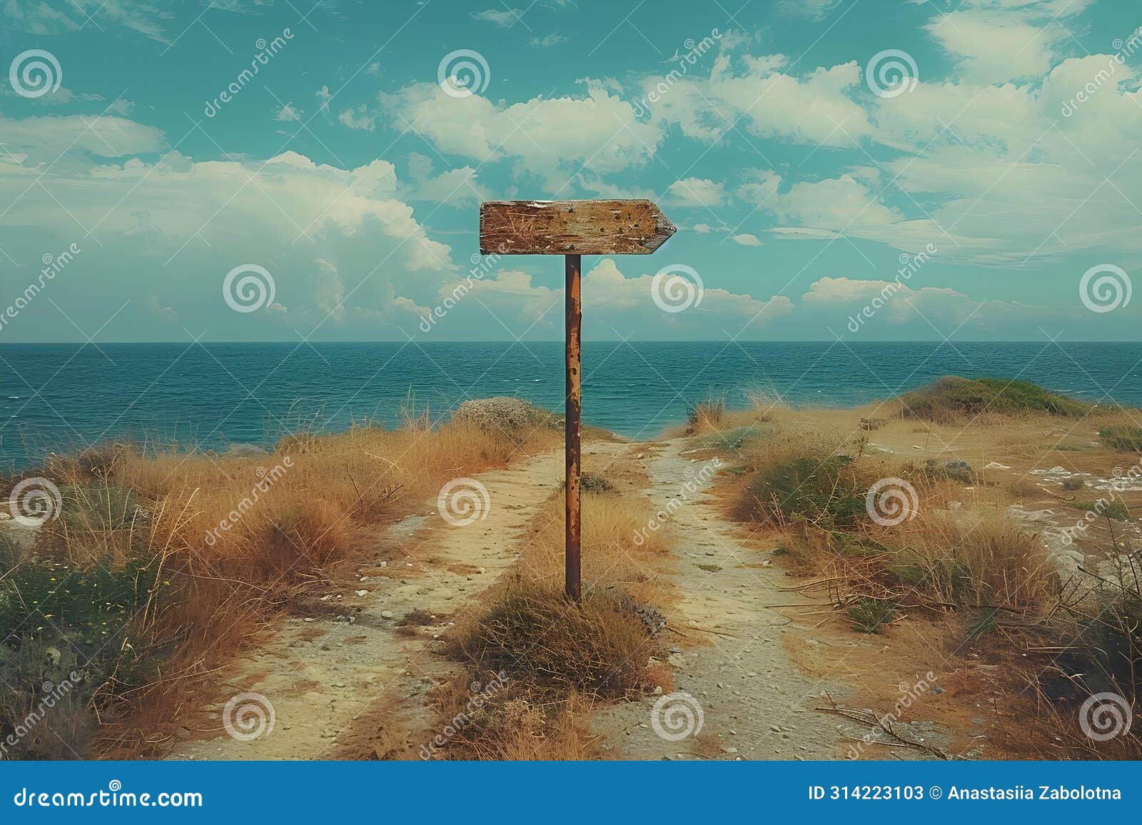 Concept Surreal, Split Road, Surreal Split Road Signpost with Arrows ...