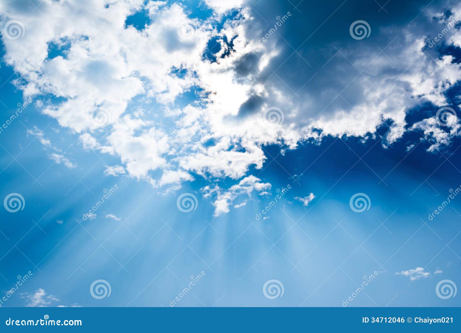 Surreal Sun Rays are Striking through the Clouds Like an Explosion ...