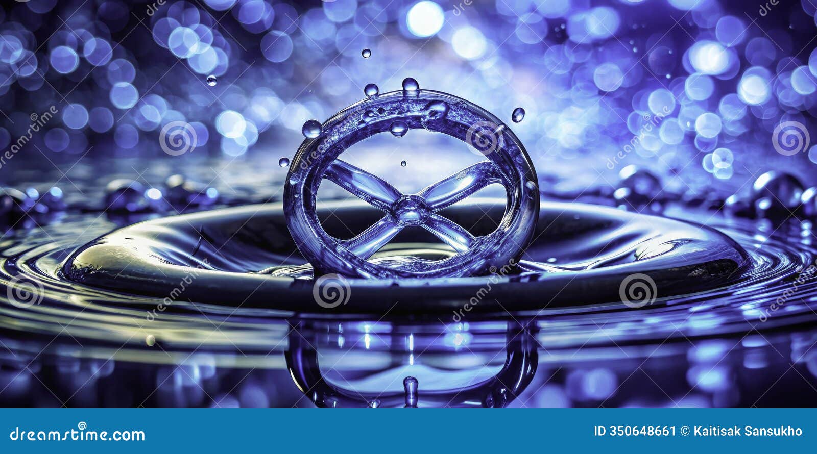 A Surreal Symphony of Blue Digitally Crafted Dripping Water a Visual ...