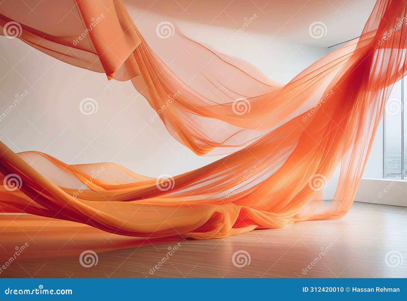 A Surreal Symphony of Floating Mesh Fabric Stock Illustration ...