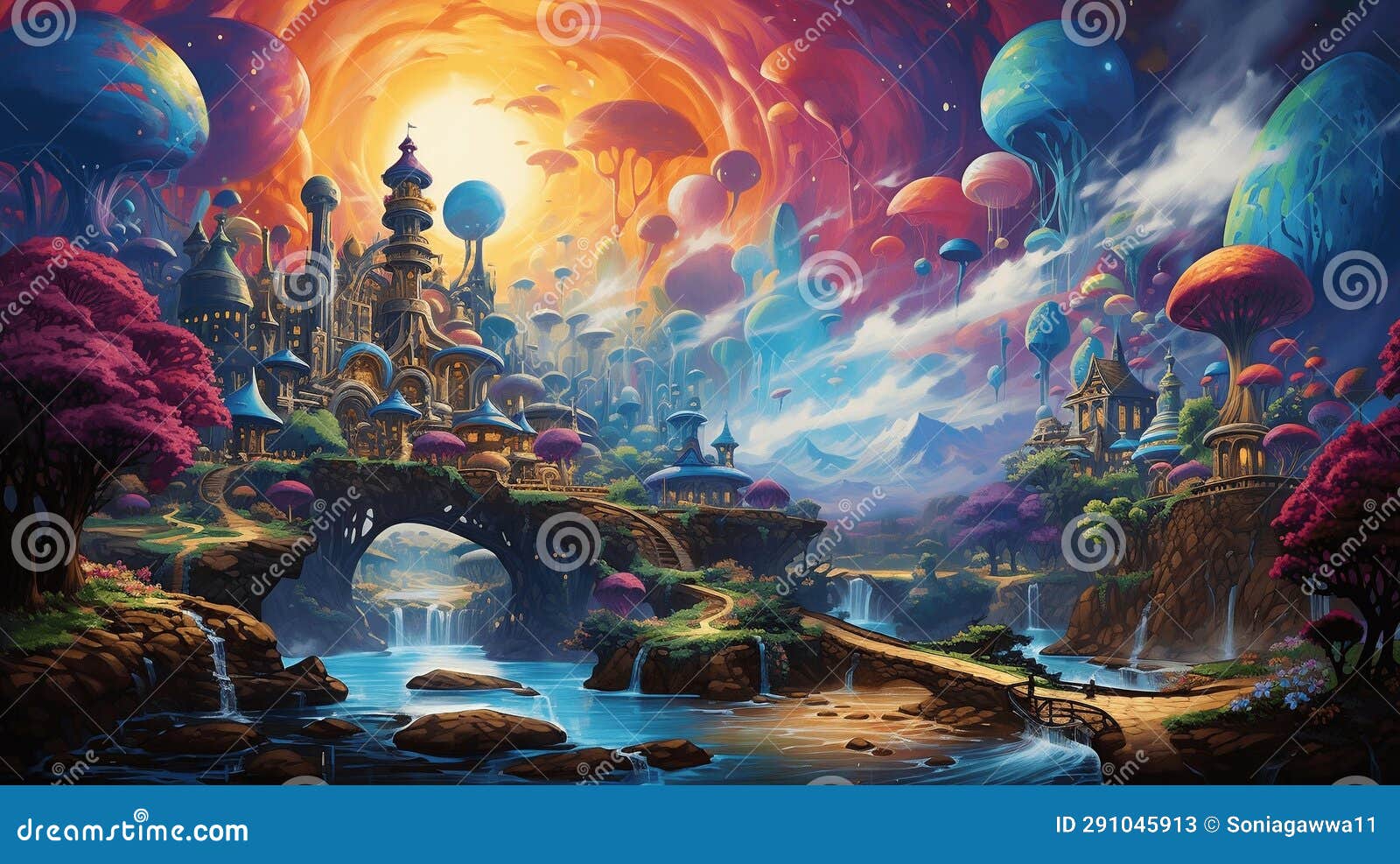 Technicolor Dreamscape With Floating Islands And Creating A Mind ...