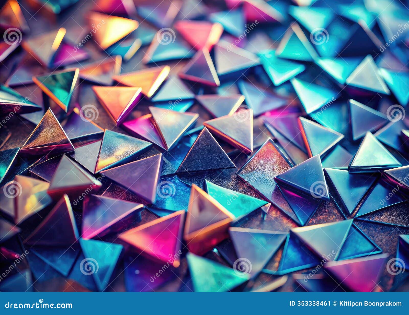 Surreal Triangular Shards a CoolToned Abstract Visual Feast Featuring ...