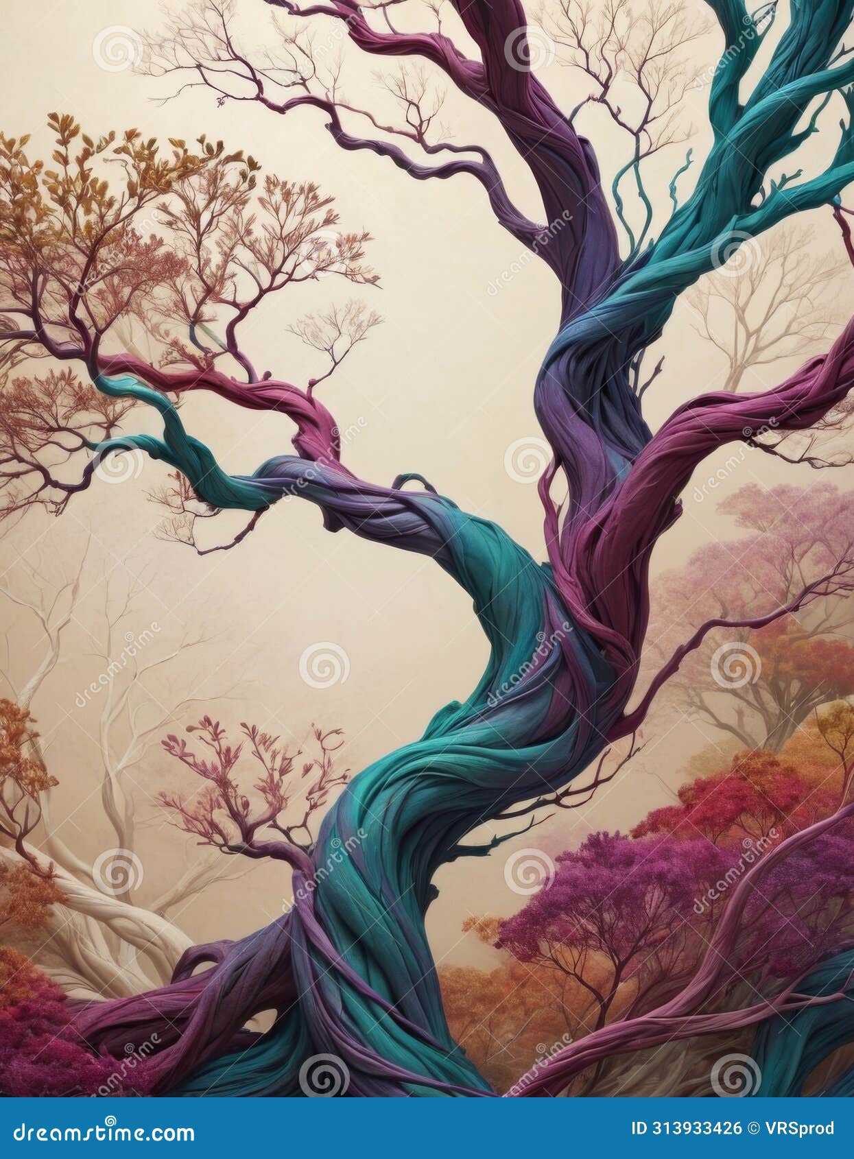 Surreal Twisting Tree Artwork Stock Photo - Image of fantasy, backdrop ...
