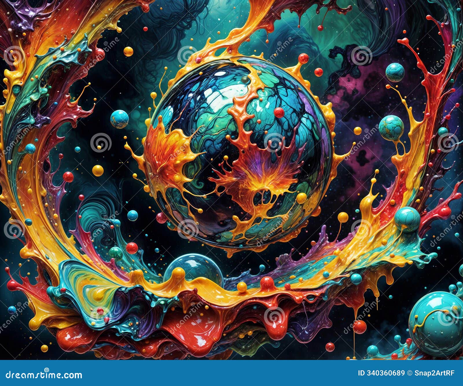 Surreal Visual Representation of the Nucleus of Life in Full Color ...