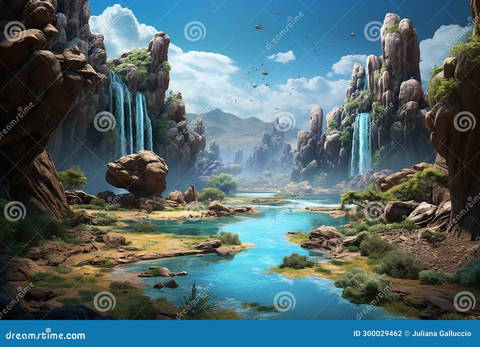 Surreal blended landscape stock illustration. Illustration of forest ...