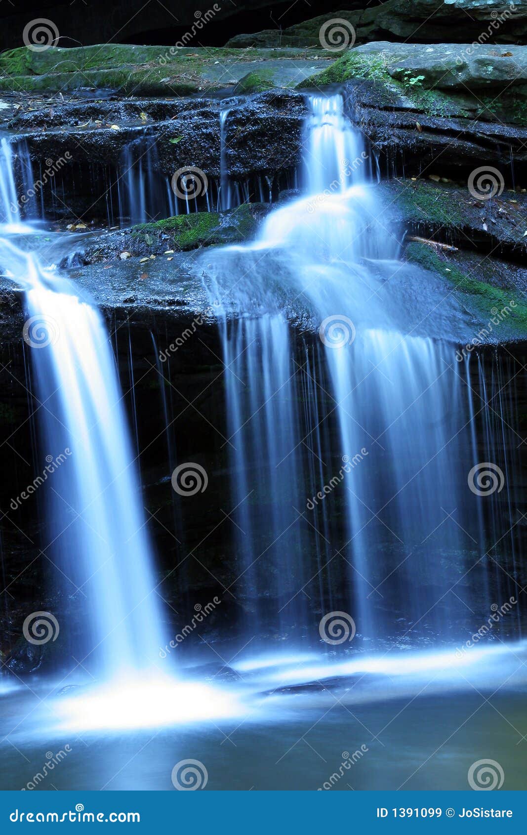 Surreal Waterfall stock image. Image of mountains, cascade - 1391099