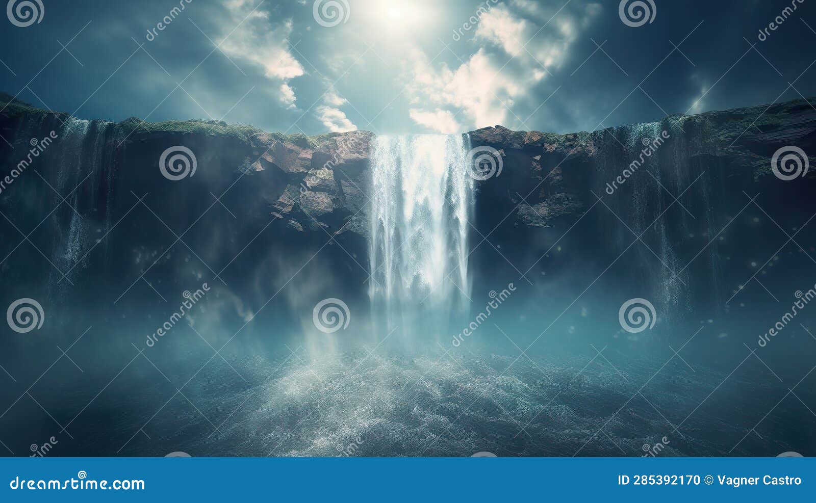 Surreal Waterfall that Defies Gravity. Waterfall with a Mesmerizing and ...