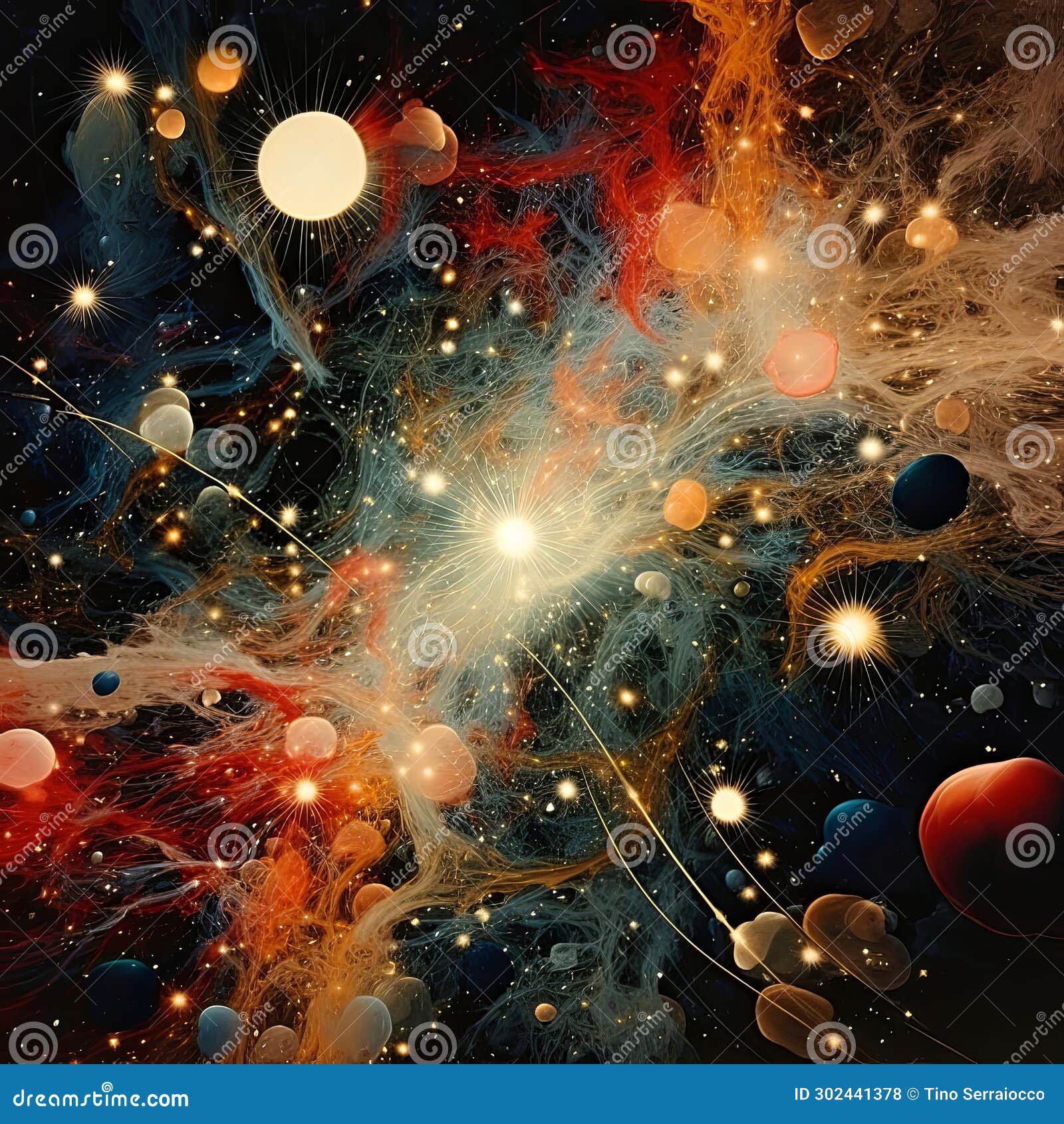 Surrealism Abstract Outer Space Nebula Shooting , Generated by AI Stock ...