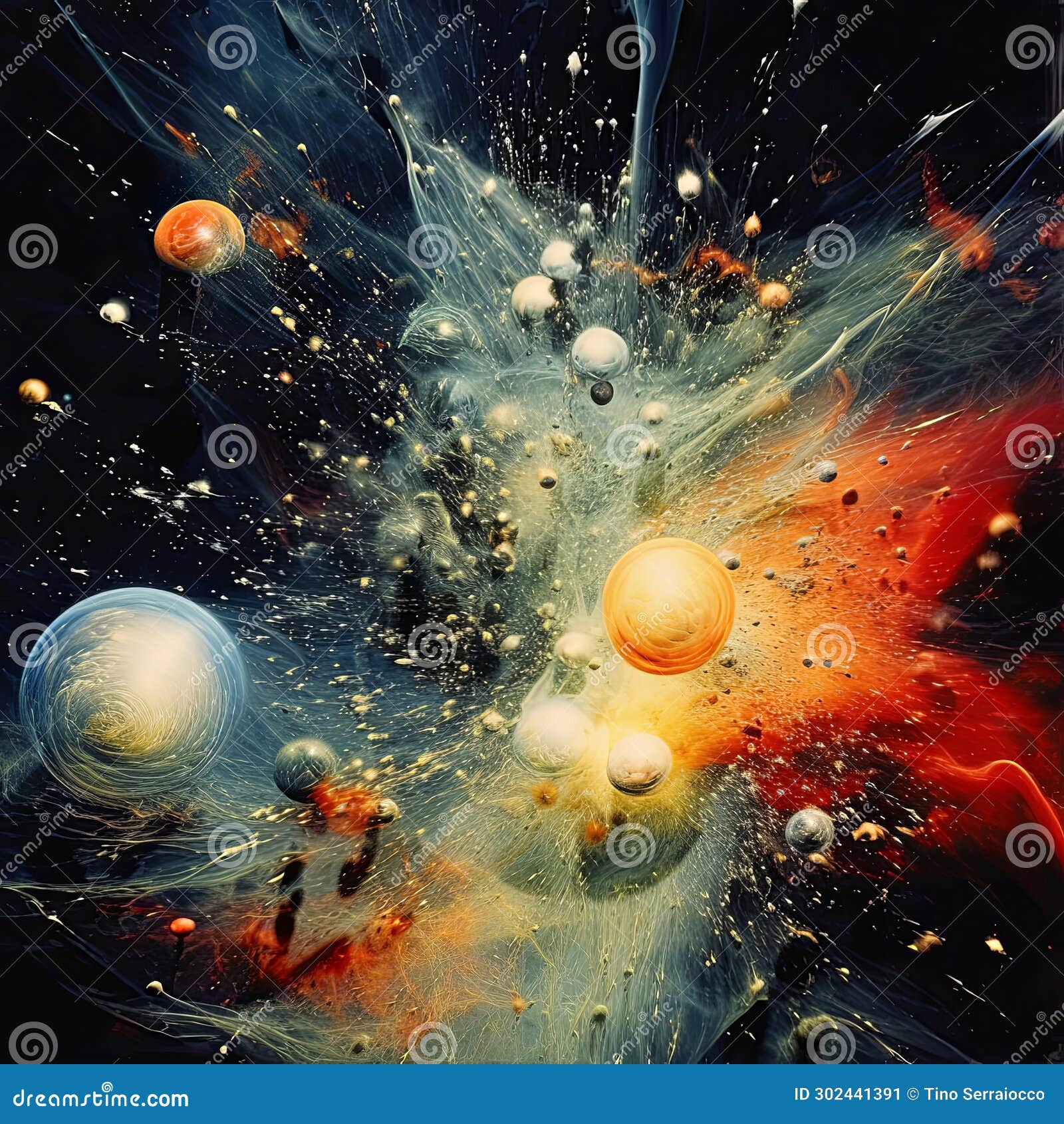 Surrealism Abstract Outer Space Nebula Shooting , Generated by AI Stock ...