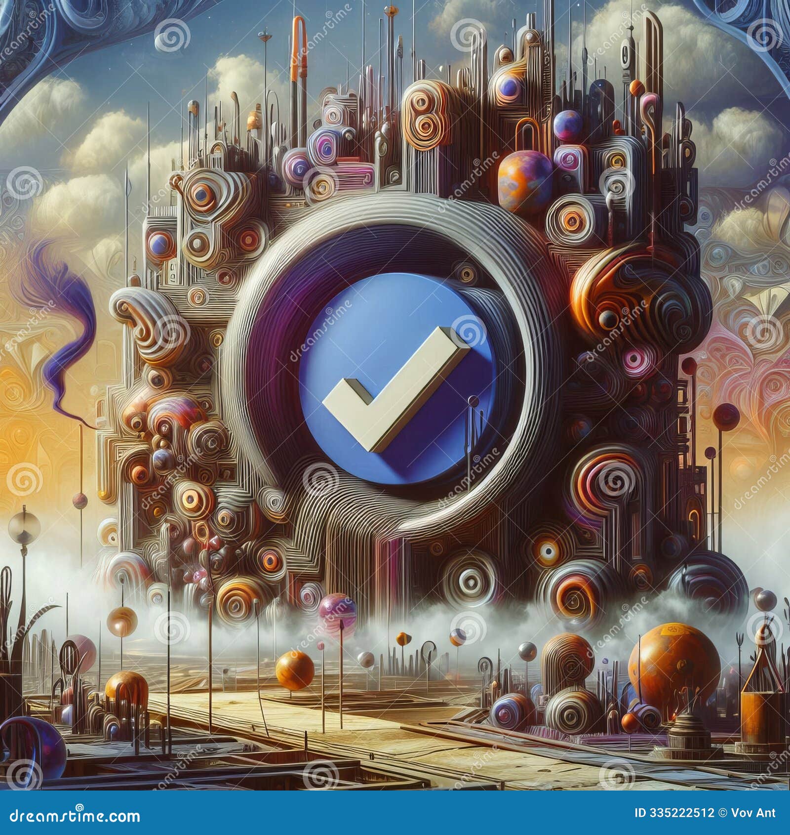 Surrealism a Dreamlike Scene with Distorted Elements and Unexpec Stock ...