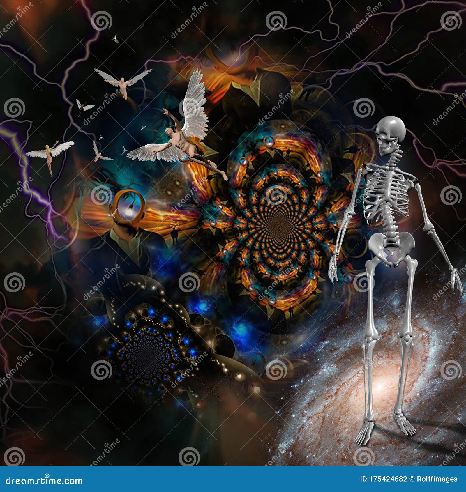 Angels And Skeleton Stock Photography | CartoonDealer.com #127323542