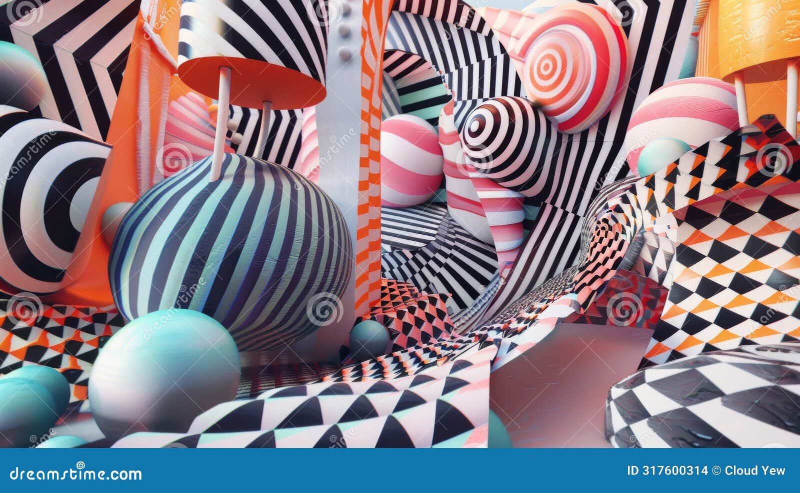 Surrealism with Mesmerizing Layout Patterns Stock Illustration ...